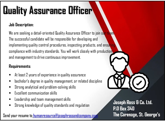 Quality Assurance Officer - KFC - Jobs in Grenada